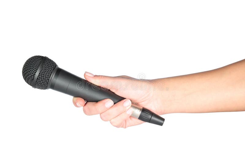 Microphone in hand stock image. Image of karaoke, finger - 26220765