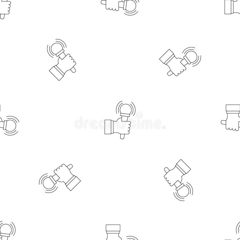Microphone in Hand Pattern Seamless Vector Stock Vector - Illustration ...