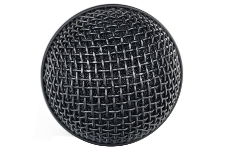 Metallic Texture Of Microphone Head Stock Image - Image of head, metal ...