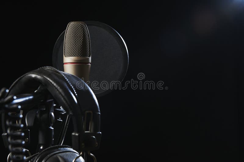 Recording Session at Studio Stock Photo - Image of headphone, classic ...