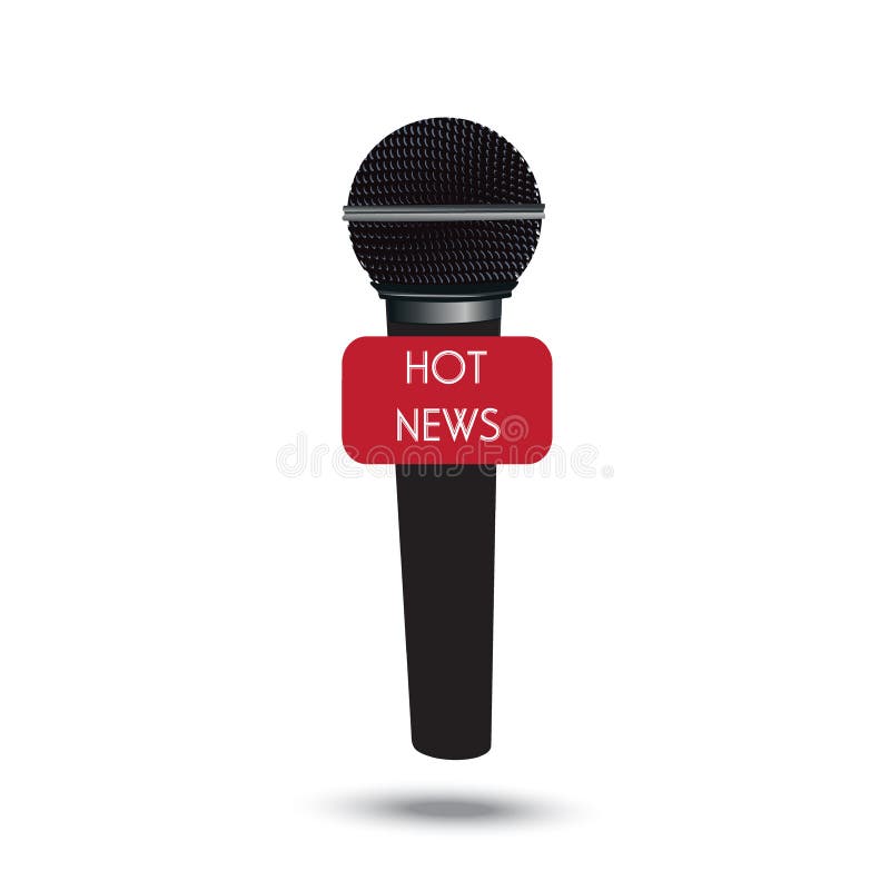 Microphone, Hot News, Vector Illustration in Flat Design for Web Sites ...