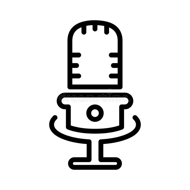 Microphone icon stock vector. Illustration of symbol - 255098314