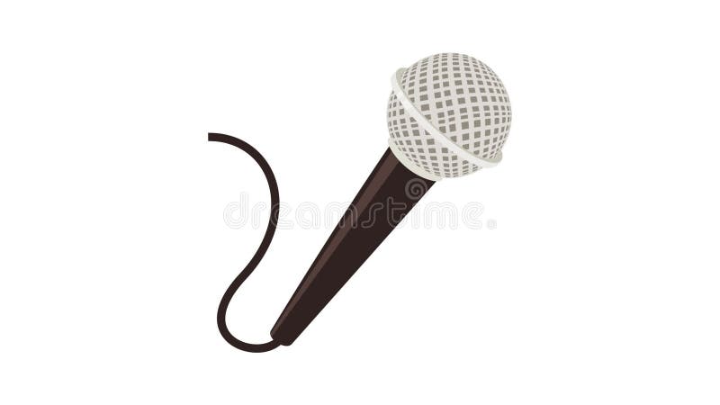 Professional Microphone Icon Animation Stock Footage - Video of ...