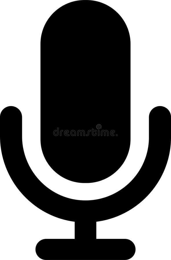 Microphone Icon. Audio Mic. Studio Table Microphone. Podcast Radio ...