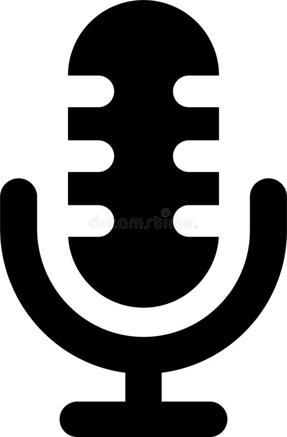 Microphone Icon. Audio Mic. Studio Table Microphone. Podcast Radio ...