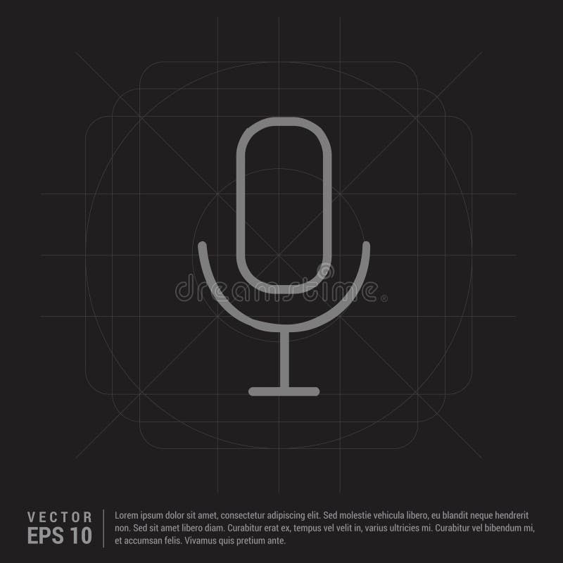 Microphone Icon - Black Creative Background Stock Vector - Illustration ...