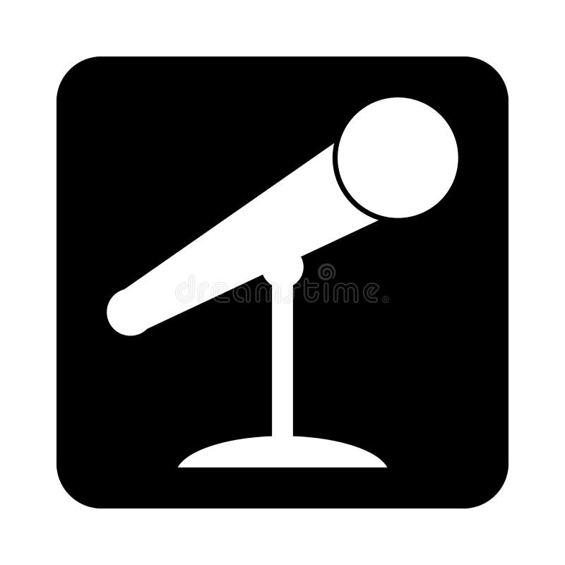 Microphone icon on black stock illustration. Illustration of recording ...