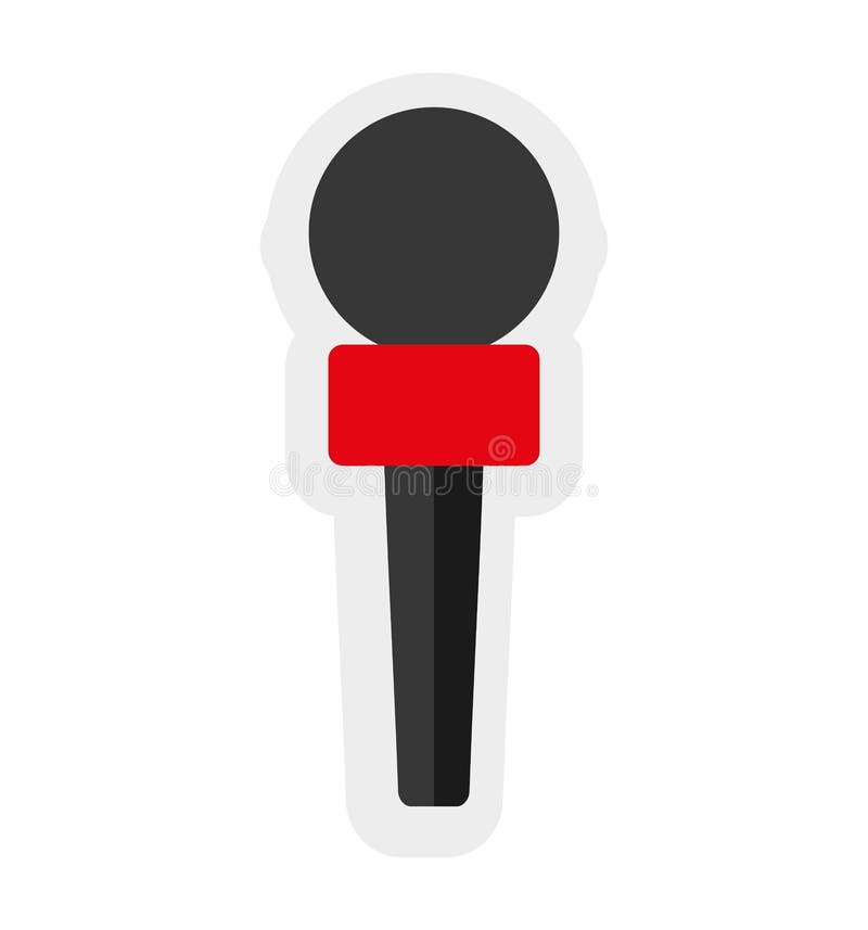 Microphone Icon. Broadcasting Design. Vector Graphic Stock Illustration ...