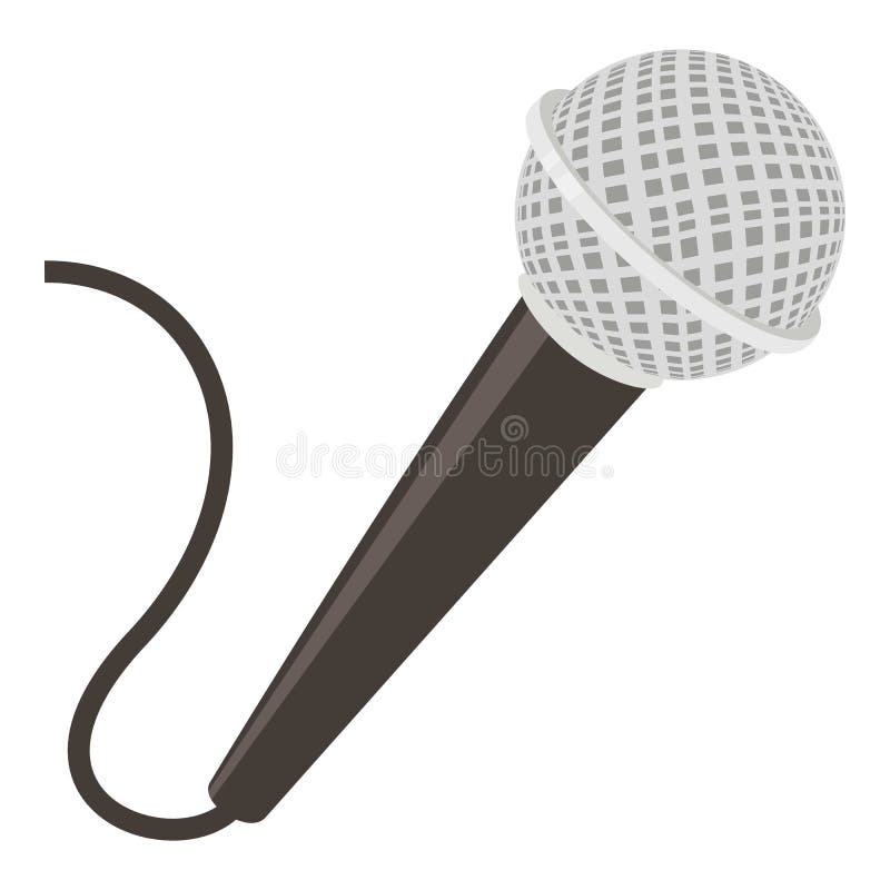 Microphone Icon, Cartoon Style Stock Vector - Illustration of musical ...