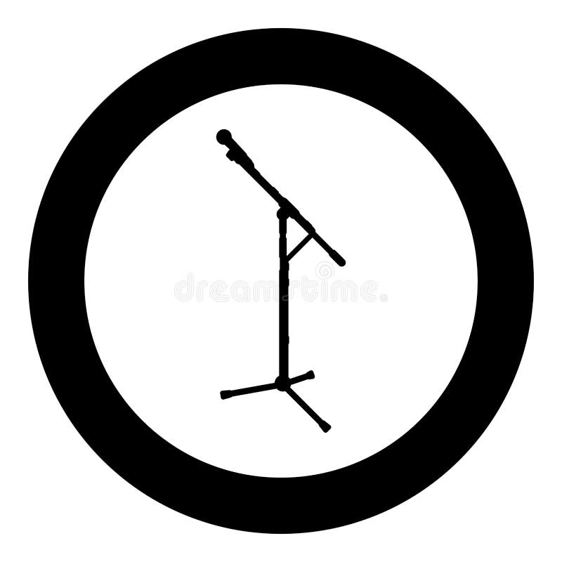Microphone Icon in Circle Round Black Color Vector Illustration Image ...