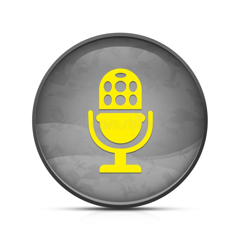 Microphone Icon on Classy Splash Black Round Button Illustration Stock ...