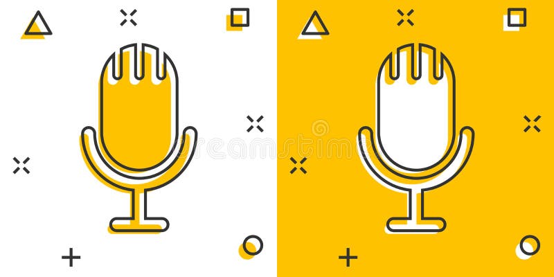 Studio Mike Simple Black Icon. Microphone Silhouette. Stock Vector ...