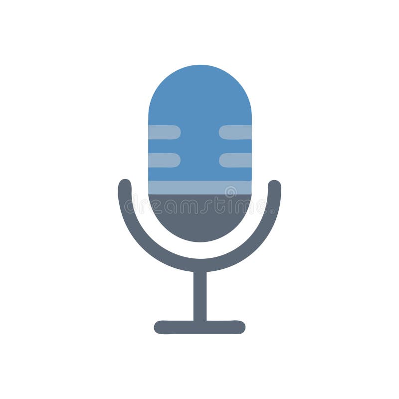 Microphone Icon for Audio Recording Stock Vector - Illustration of ...
