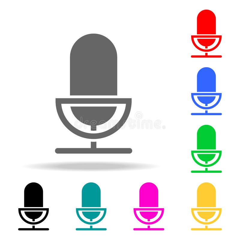 Microphone Icon. Elements in Multi Colored Icons for Mobile Concept and ...