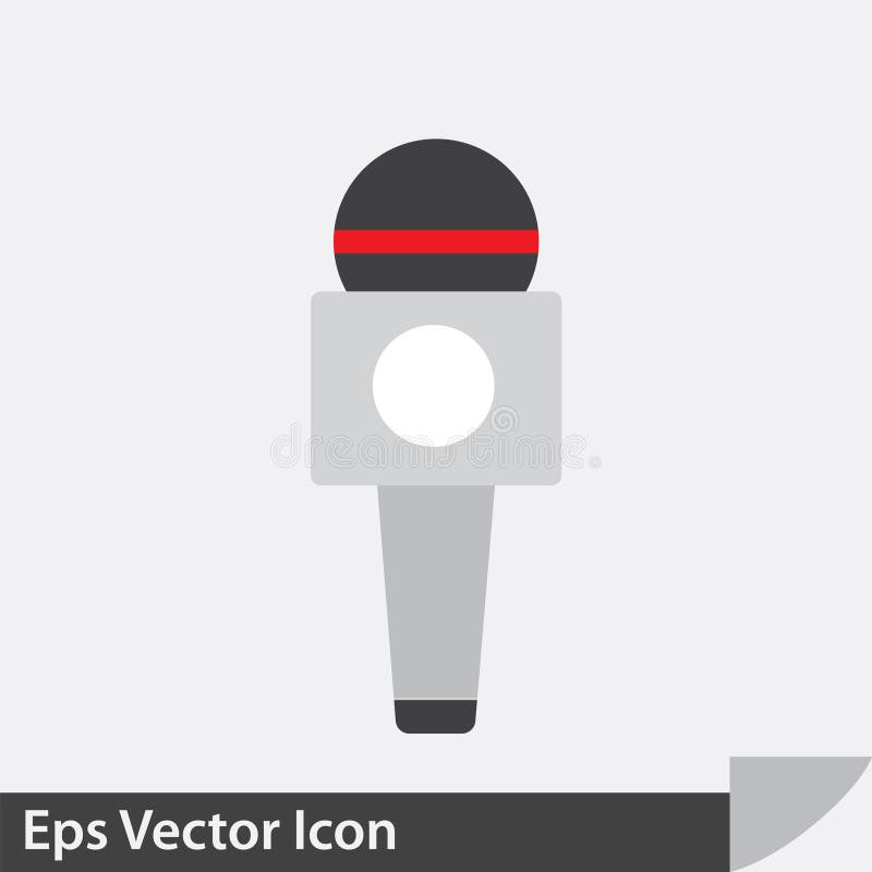 Microphone Icon Flat Design Style Stock Vector - Illustration of ...