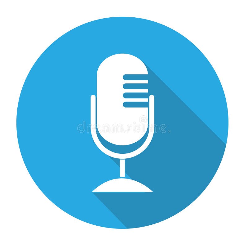 Microphone Icon Flat Design Vector Illustration Stock Vector ... Microphone Icon Flat Design Vector Illustration Stock Vector ...