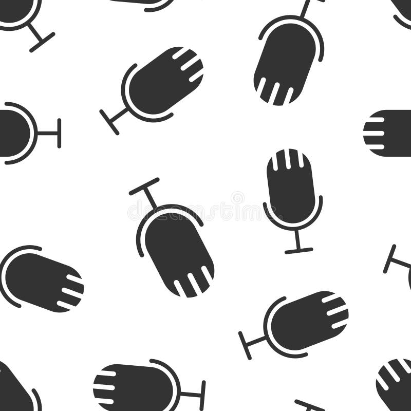 Studio Mike Simple Black Icon. Microphone Silhouette. Stock Vector ...