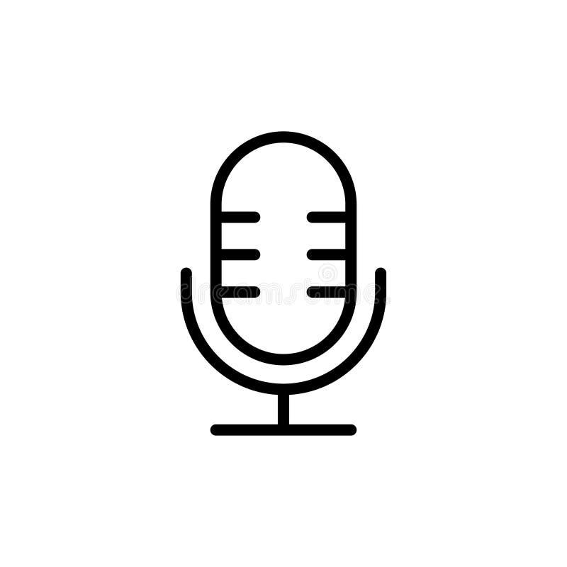 Microphone Icon Flat Vector Template Design Trendy Stock Vector ...