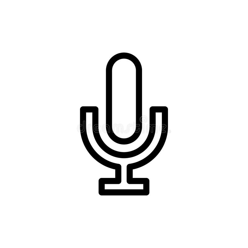 Microphone Icon Flat Vector Template Design Trendy Stock Vector ...