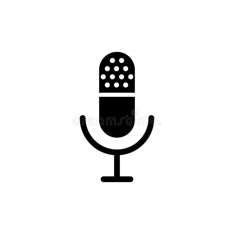 Microphone Icon Flat Vector Template Design Trendy Stock Vector ...