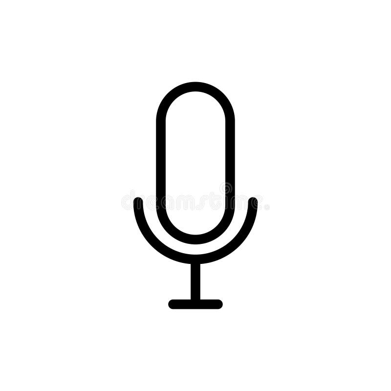Microphone Icon Flat Vector Template Design Trendy Stock Vector ...
