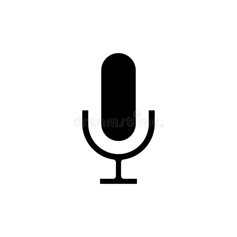 Microphone Icon Flat Vector Template Design Trendy Stock Vector ...