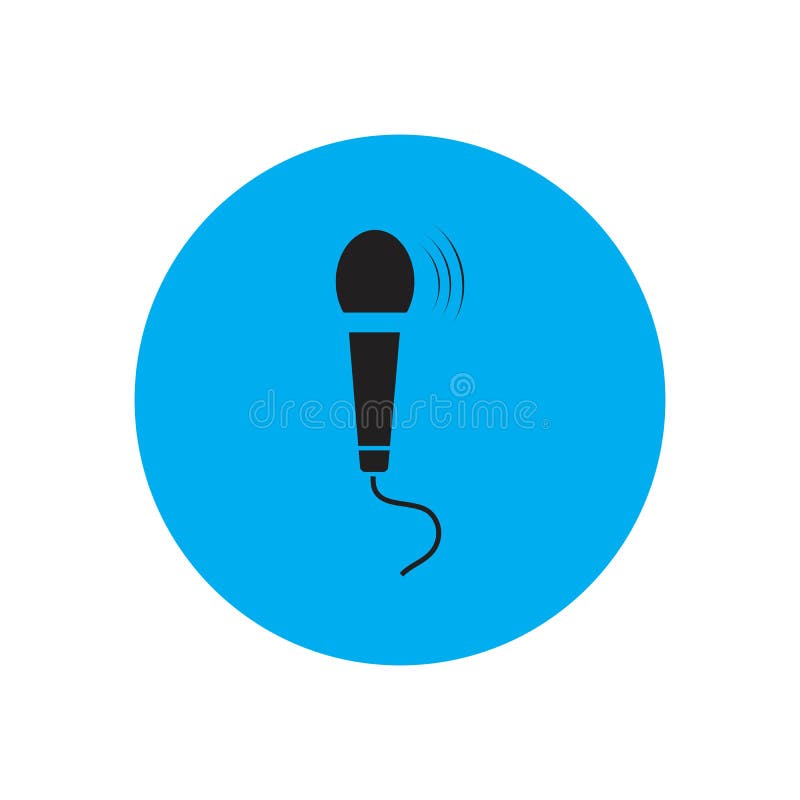 Microphone Icon Graphic Design Template Illustration Vector Stock ...