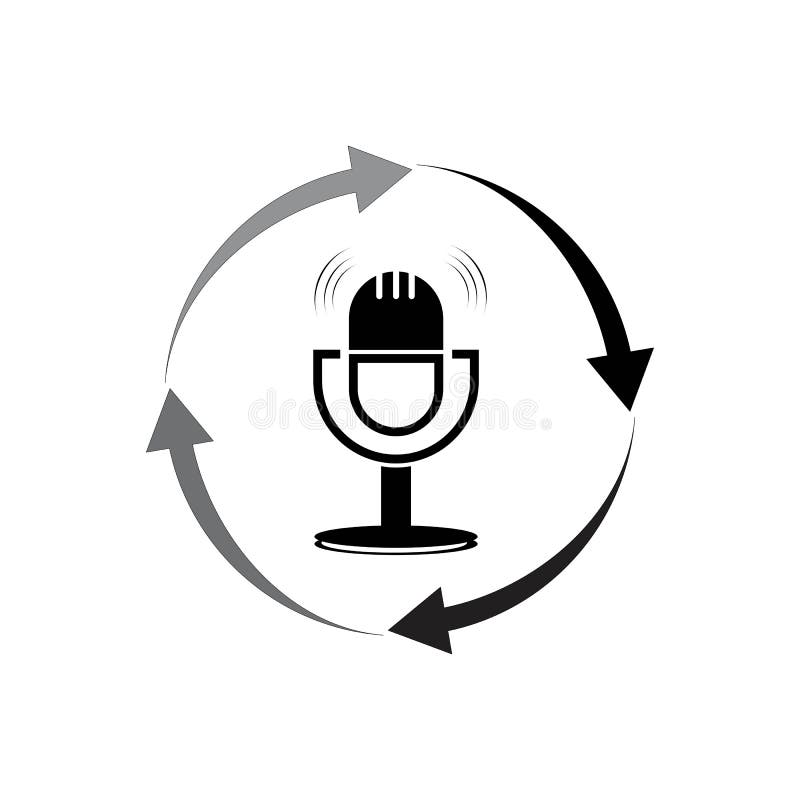 Microphone Icon Graphic Design Template Illustration Vector Stock ...