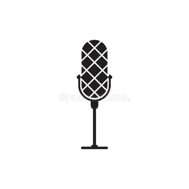Microphone Icon Logo Vector Template Stock Vector - Illustration of ...