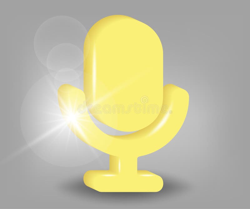Microphone Yellow Circle Icon Stock Illustrations – 357 Microphone ...