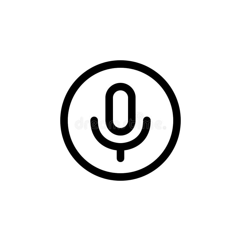Microphone Icon stock vector. Illustration of interface - 181680535