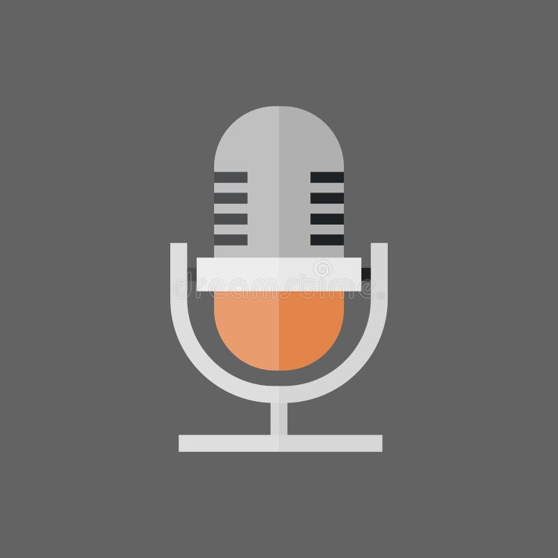 Microphone Icon Modern Mic Audio System Technology Stock Vector ...