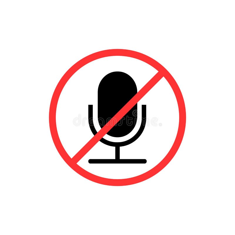 Microphone Icon, Recorder Sign. No Sign. Flat Design. Vector ...