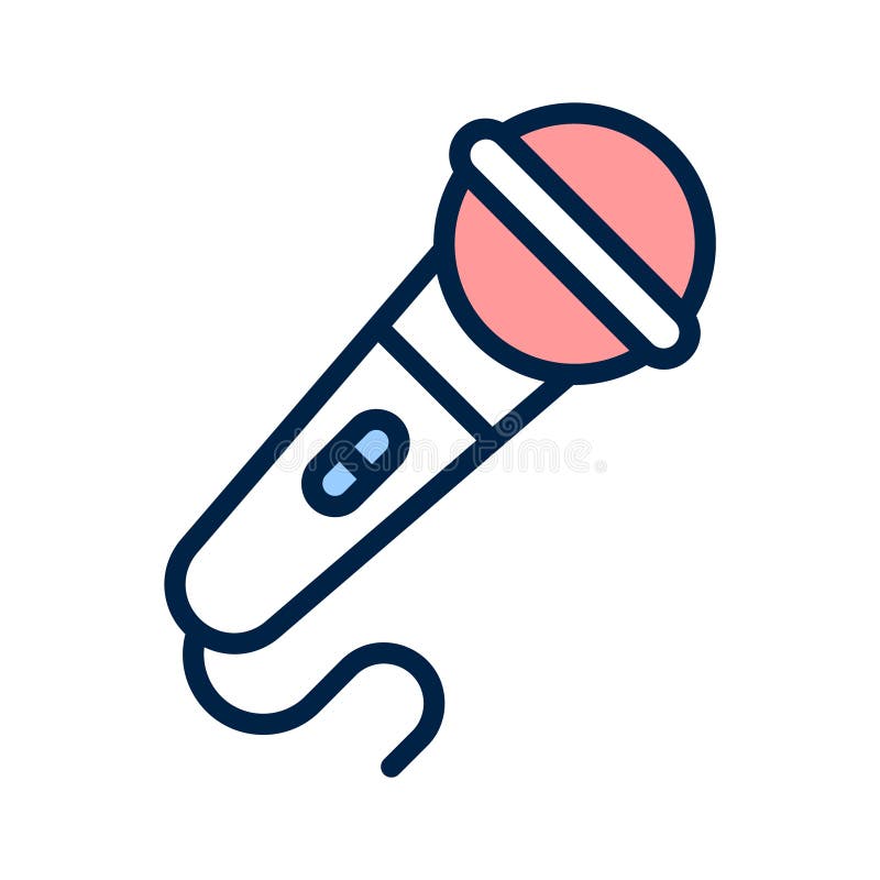 Microphone Icon Representing Audio Recording and Live Communication ...