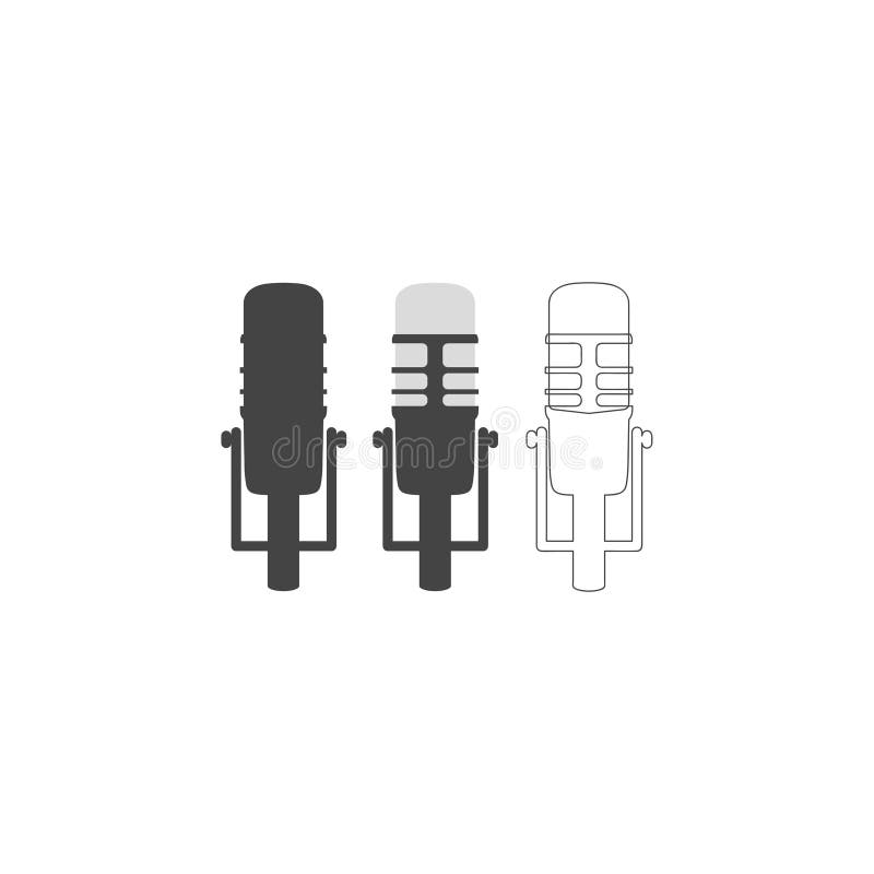 Microphone Icon Set. Vector Image Personal Assistant and Voice ...