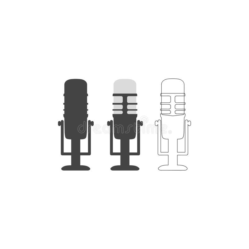 Microphone Icon Set. Vector Image Personal Assistant and Voice ...