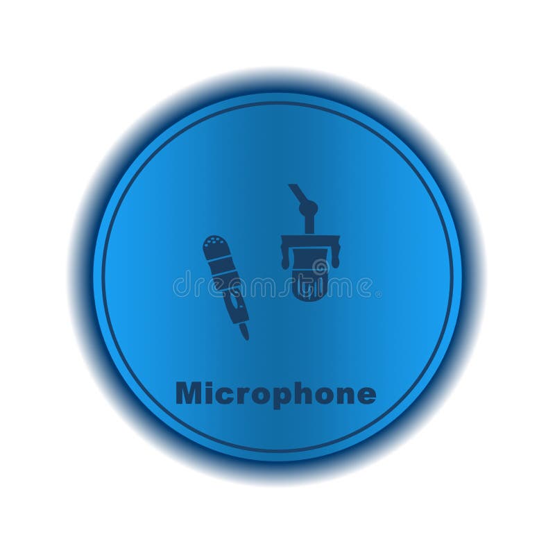Microphone Icon, Sign, Illustration Stock Illustration - Illustration ...