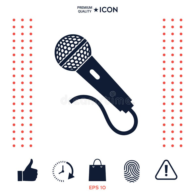 Microphone icon symbol stock vector. Illustration of singer - 117975971