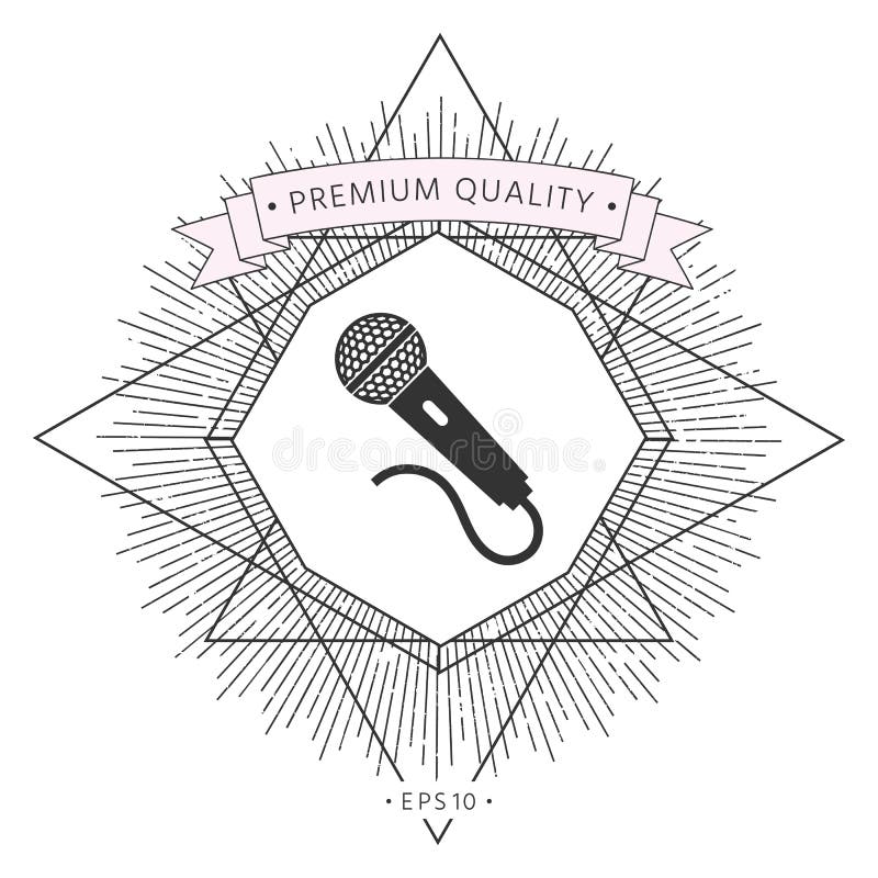 Microphone icon symbol stock vector. Illustration of singer - 120123432