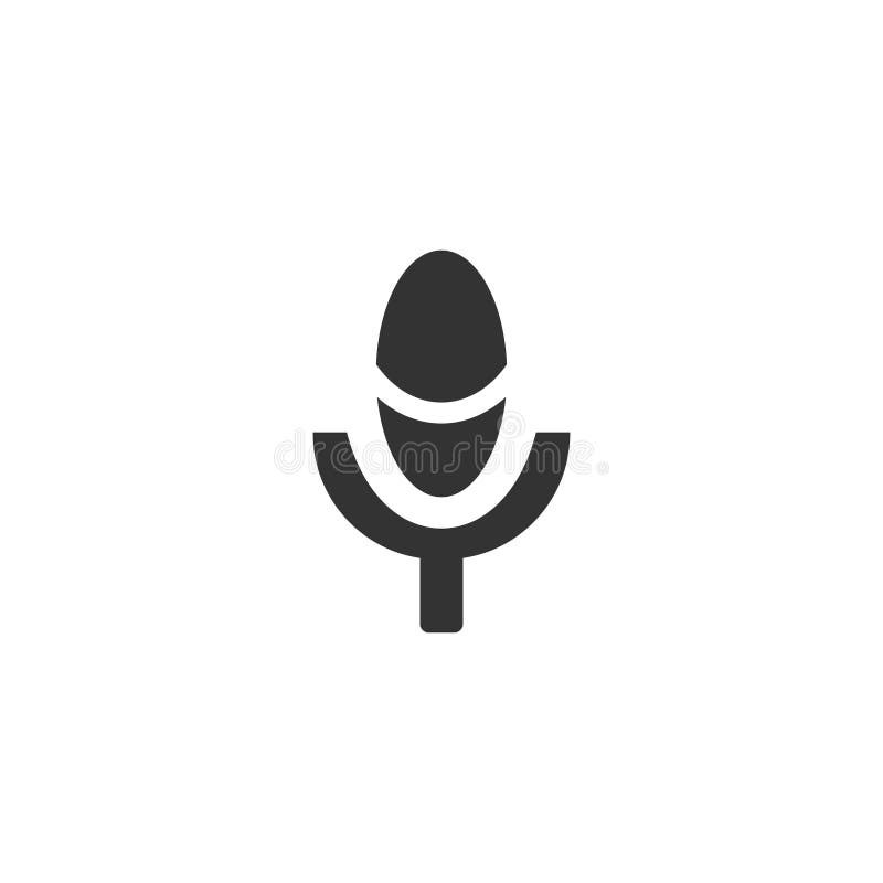 Microphone Icon in Simple Design Stock Vector - Illustration of graphic ...