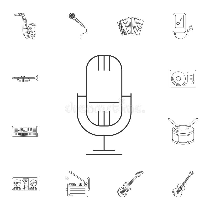 Microphone Icon. Simple Element Illustration. Microphone Symbol Design ...