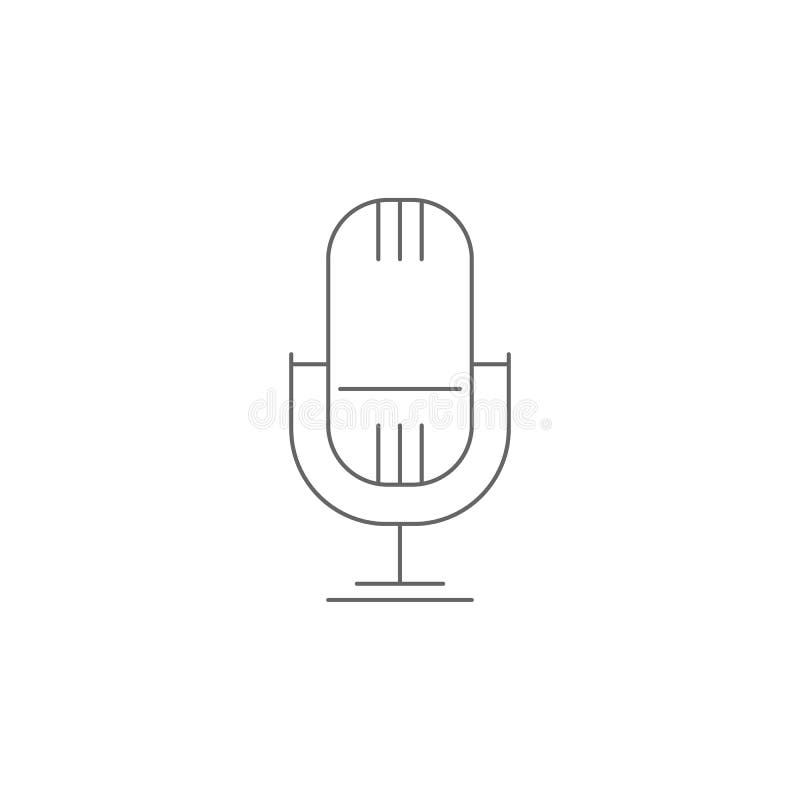 Microphone Icon. Simple Element Illustration. Microphone Symbol Design ...