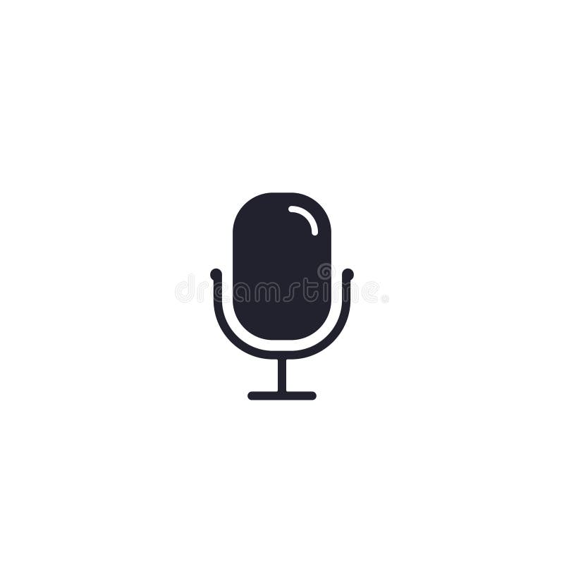 Microphone Icon. Simple Flat Isolated Symbol Stock Vector ...