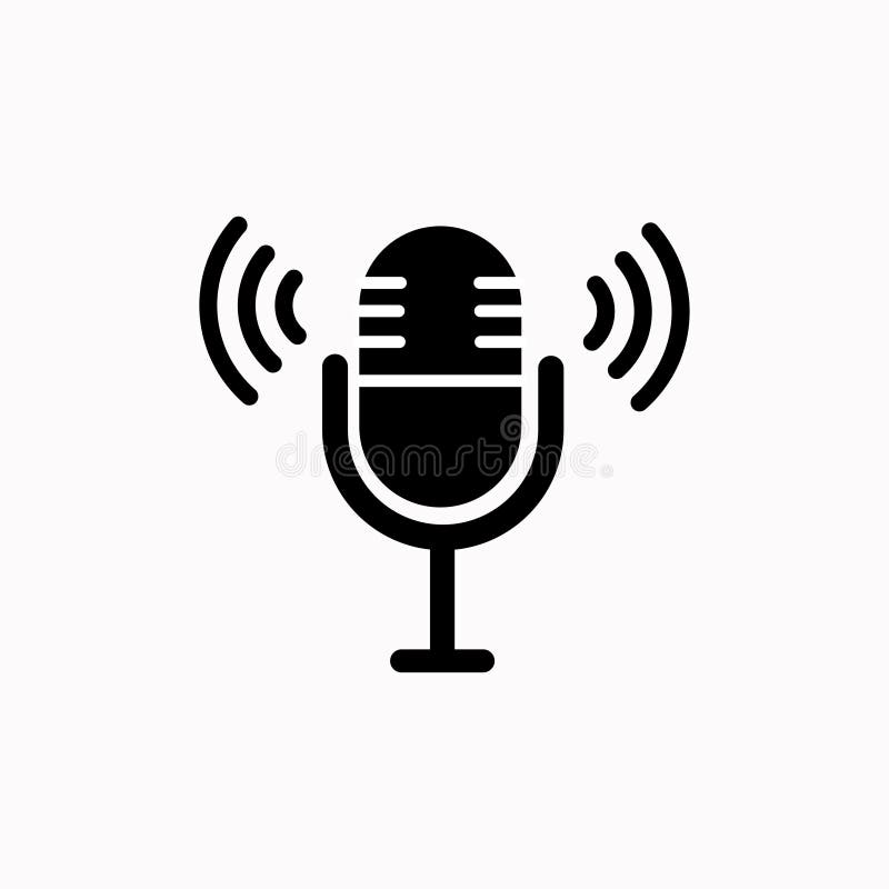 Microphone Icon. Simple Microphone Flat Icon. Podcast Microphone Icon ...