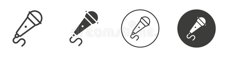 Microphone Icon Simple Outline Vector Logo Stock Vector - Illustration ...
