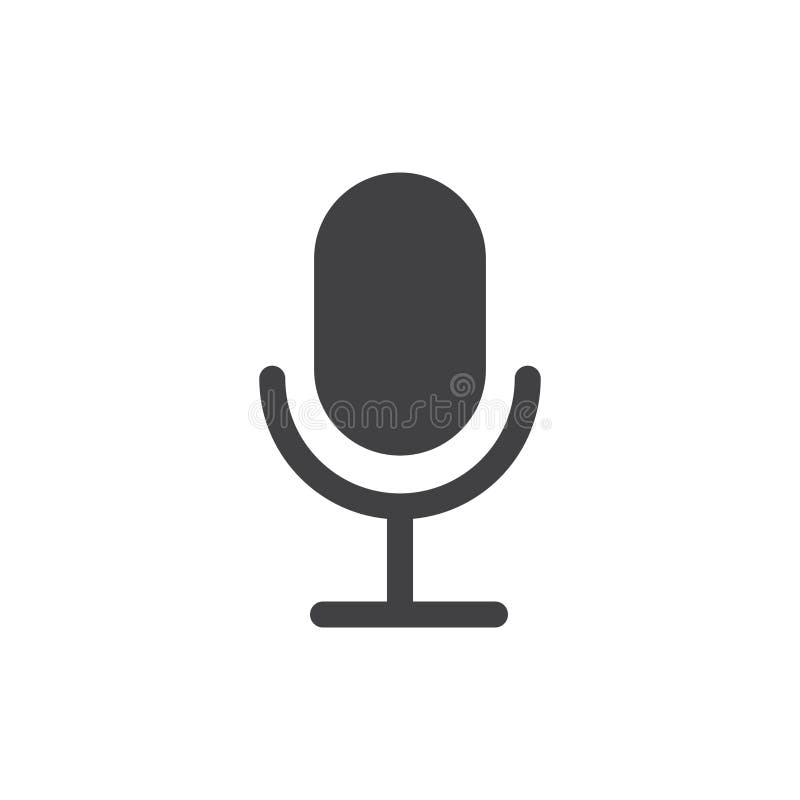 Microphone Icon Simple Vector Symbol Stock Vector - Illustration of ...