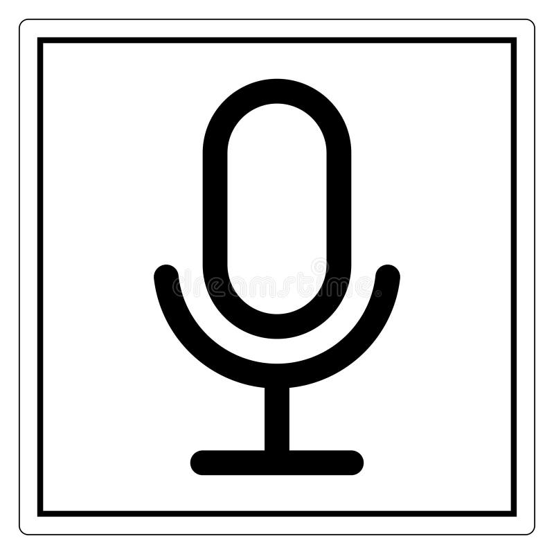 Microphone Icon Symbol on White Background Stock Illustration ...