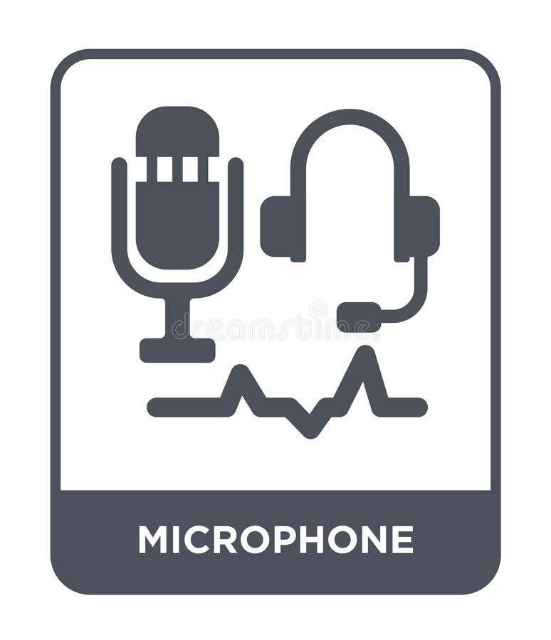 Big Microphone Icon in Trendy Design Style. Big Microphone Icon ...