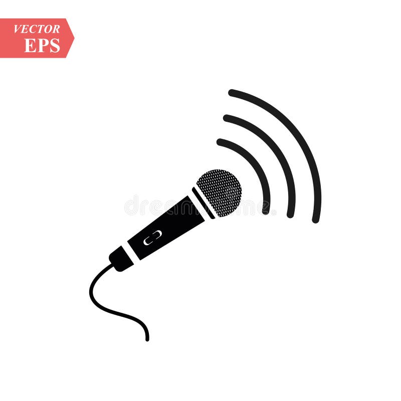 Microphone Icon, Vector Audio Illustration - Sound Music Icon, Studio ...