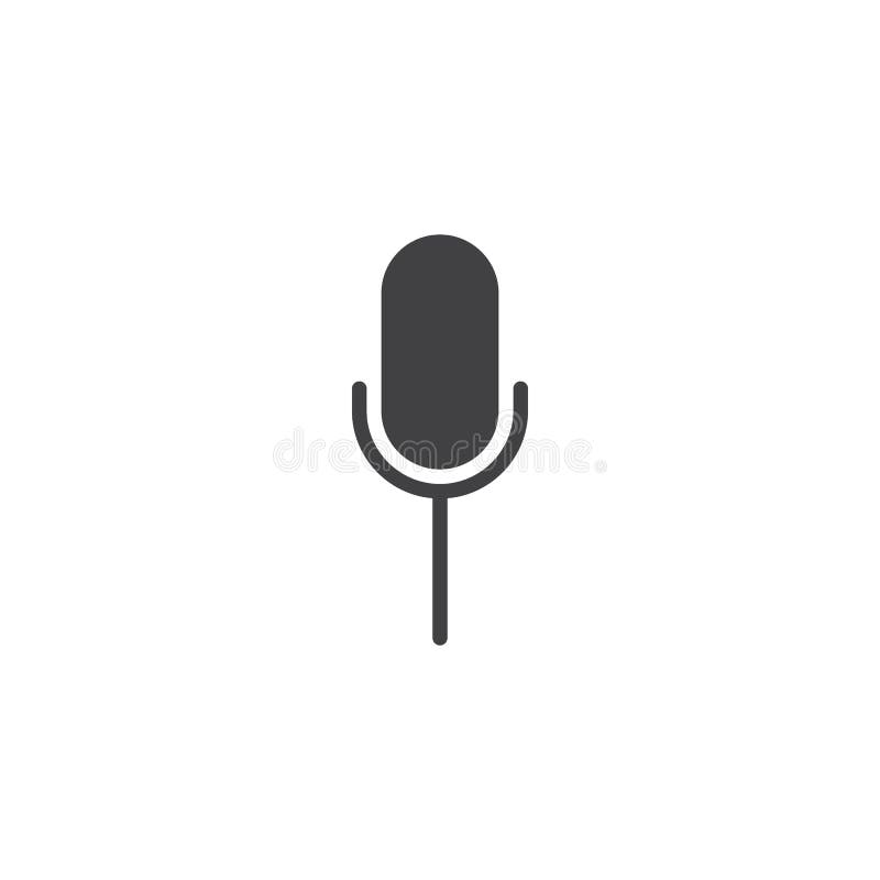 Microphone icon vector stock vector. Illustration of single - 107946113